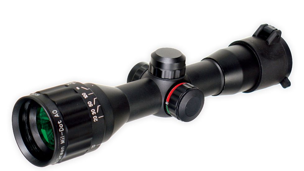 Leapers 5th Gen 4X32 Mini Size A.O. Range Estimating Mil-Dot Red/Green ...