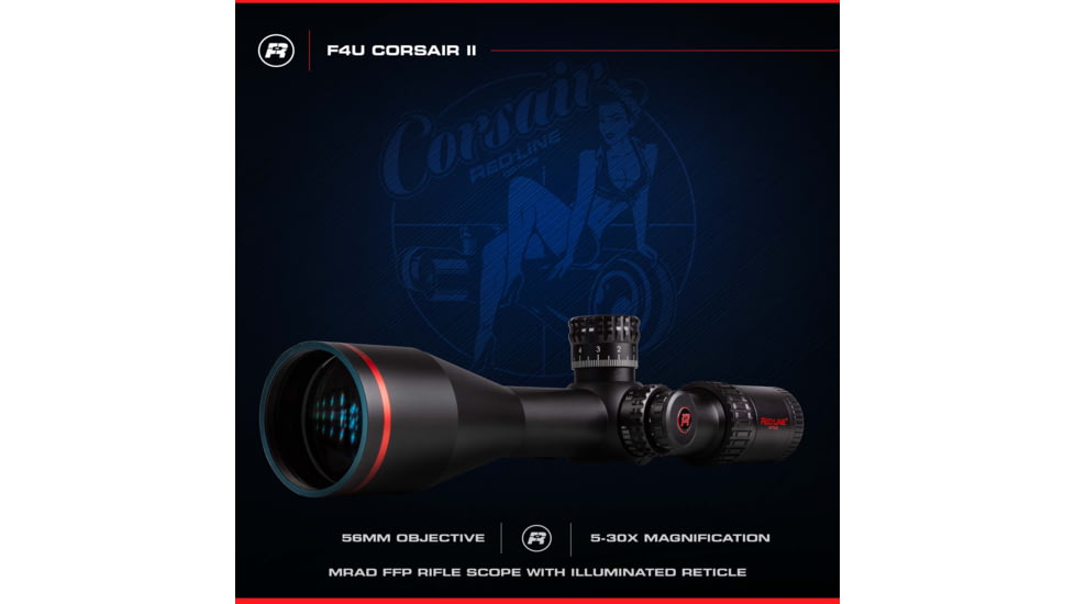 Red-Line Optics F4U Corsair II 5-30x56mm Rifle Scope, 34mm Tube, First ...